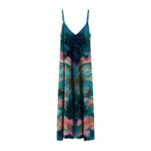 ALOHA FROM DEER Azure Kaleidoscope Maxi Dress - Blue