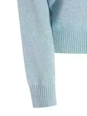 GANNI Intarsia-knit Crew-neck Sweater - Blue