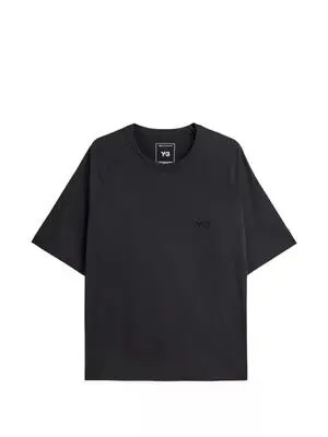 Y3 Logo-print Raglan-sleeve T-shirt - Black