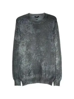 Avant Toi Ribbed Knit Crew Neck Sweater - Blue