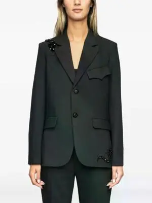 Zadig&Voltaire Vanille Crystal-embellished Blazer