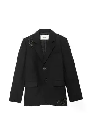 Zadig&Voltaire Vanille Crystal-embellished Blazer - Black