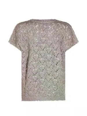 Fabiana Filippi Open-knit Short-sleeve Sweater