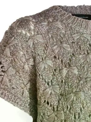 Fabiana Filippi Open-knit Short-sleeve Sweater