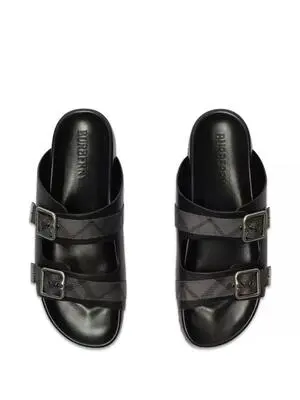 Burberry Leather Urchin Sandals - Black