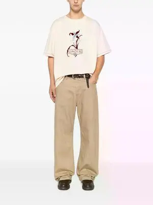 Drole De Monsieur Embroidered-graphic T-shirt