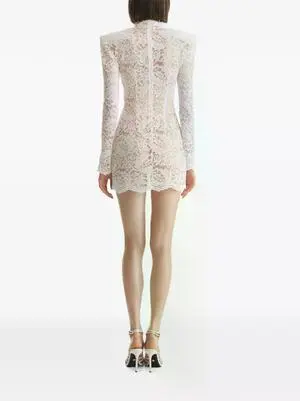 2310 STUDIO Lace-panelled Mini Dress - White