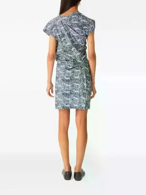 VIVIENNE WESTWOOD Graphic Print Draped Bodice Dress