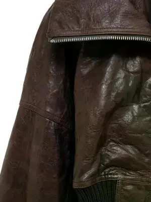 Rick Owens Cropped Leather Jacket