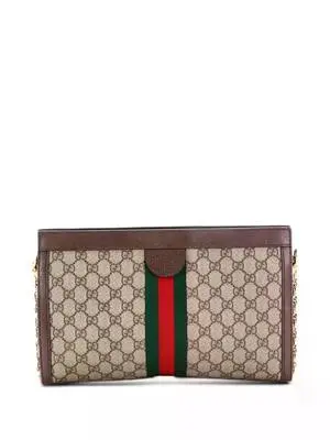 Gucci Ophidia Chain Gg Coated Canvas Medium Shoulder Bag - Brown