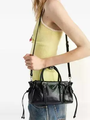 Prada Karin Small Leather Bag - Black