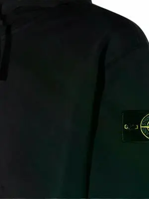 Stone Island Logo-patch Zip-up Hoodie - Blue