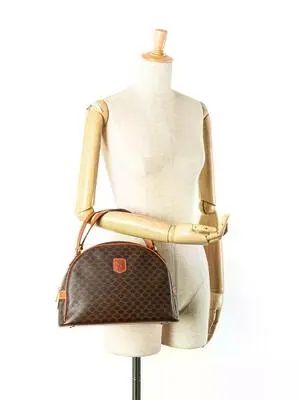 Celine Macadam Coated Canvas Handbag - Brown