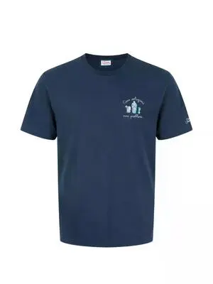 MC2 SAINT BARTH Portofino Embroidered T-shirt - Blue