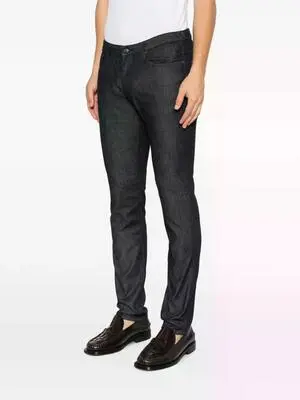 Emporio Armani Logo Plaque Slim Cut Jeans