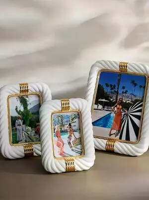 Jonathan Adler Twisted-rope Gold-tone Picture Frame