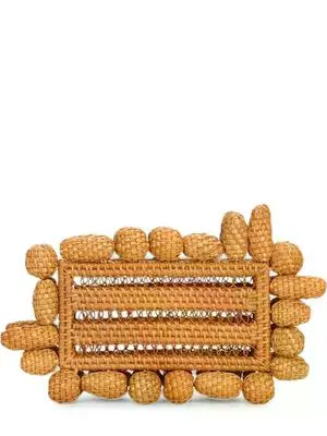 Cult Gaia Akira Woven Clutch Bag