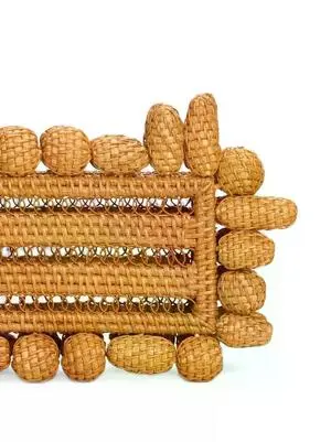 Cult Gaia Akira Woven Clutch Bag