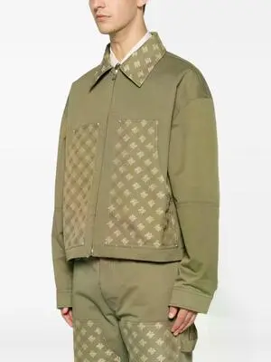 Amiri Monogram-pattern Panelled Jacket