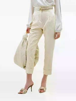 Silvia Tcherassi Off- Crinkled Cropped Trousers