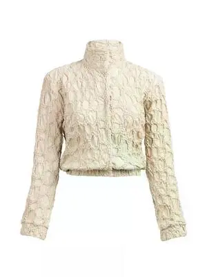 Silvia Tcherassi Cream Smocked Jacket - Neutrals