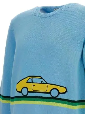 JW Anderson Car Intarsia Striped Sweater