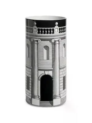 FORNASETTI Architectural-print Umbrella Stand - Black