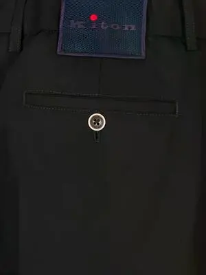Kiton Logo Patch Elasticated Waistband Trousers