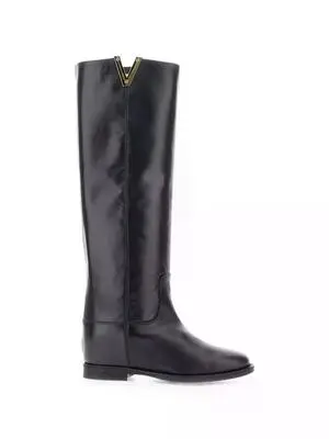 VIA ROMA 15 Logo Plaque Cut-out Boots