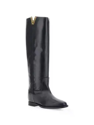 VIA ROMA 15 Logo Plaque Cut-out Boots