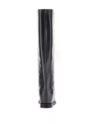 VIA ROMA 15 Logo Plaque Cut-out Boots