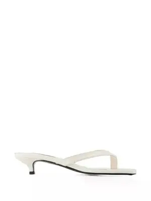 TOTEME Square-toe Leather Sandals - Neutrals