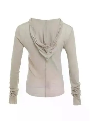 Rick Owens Long-sleeve Semi-sheer Hoodie