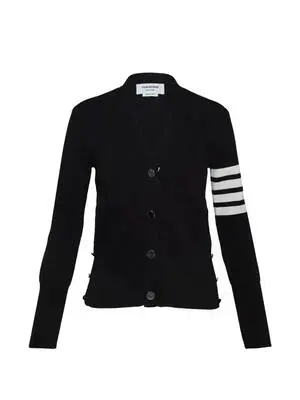 Thom Browne 4-bar Milano-stitch V-neck Cardigan