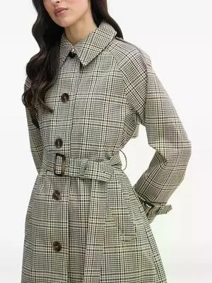 Barbour Maia Check-pattern Trench Coat