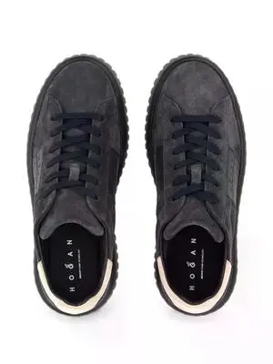 Hogan H-stripes Suede Sneakers - Blue