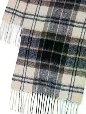 Barbour Tartan Fringed Scarf - Neutrals