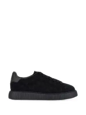 Hogan Perforated Suede Sneakers - Black