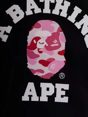 A BATHING APE Camo-print Logo-print T-shirt