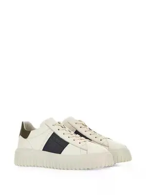 Hogan H-stripes Nappa Leather Sneakers - Neutrals