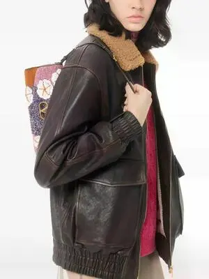 Valentino Garavani Aged-effect Leather Caban Jacket