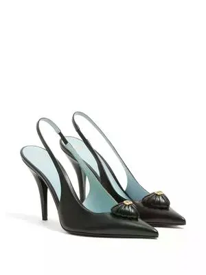 Valentino Garavani Coeur Royal Slingback Pumps - Black