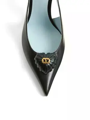Valentino Garavani Coeur Royal Slingback Pumps - Black