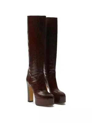Casadei Patty Python-print Boots