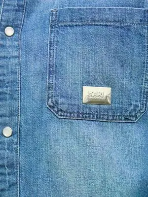 Karl Lagerfeld Logo-plaque Denim Shirt