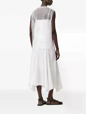 ALLSAINTS Sheer Overlay Flared Dress