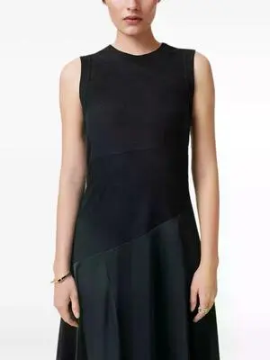 ALLSAINTS Pia Asymmetric Ribbed-knit Dress
