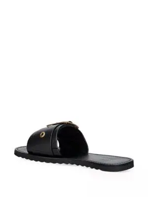 ALLSAINTS Ella Buckle Leather Slides
