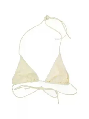 BELAMER Ribbed Triangle Bikini Top - Neutrals
