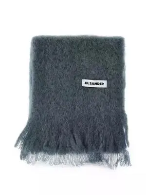 JIL SANDER Fringed Brushed-finish Scarf